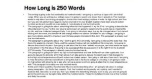 Understanding Length: How Long is 250 Words in Real-Life Contexts?
