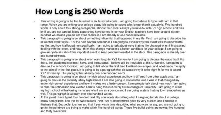 Understanding Length: How Long is 250 Words in Real-Life Contexts?
